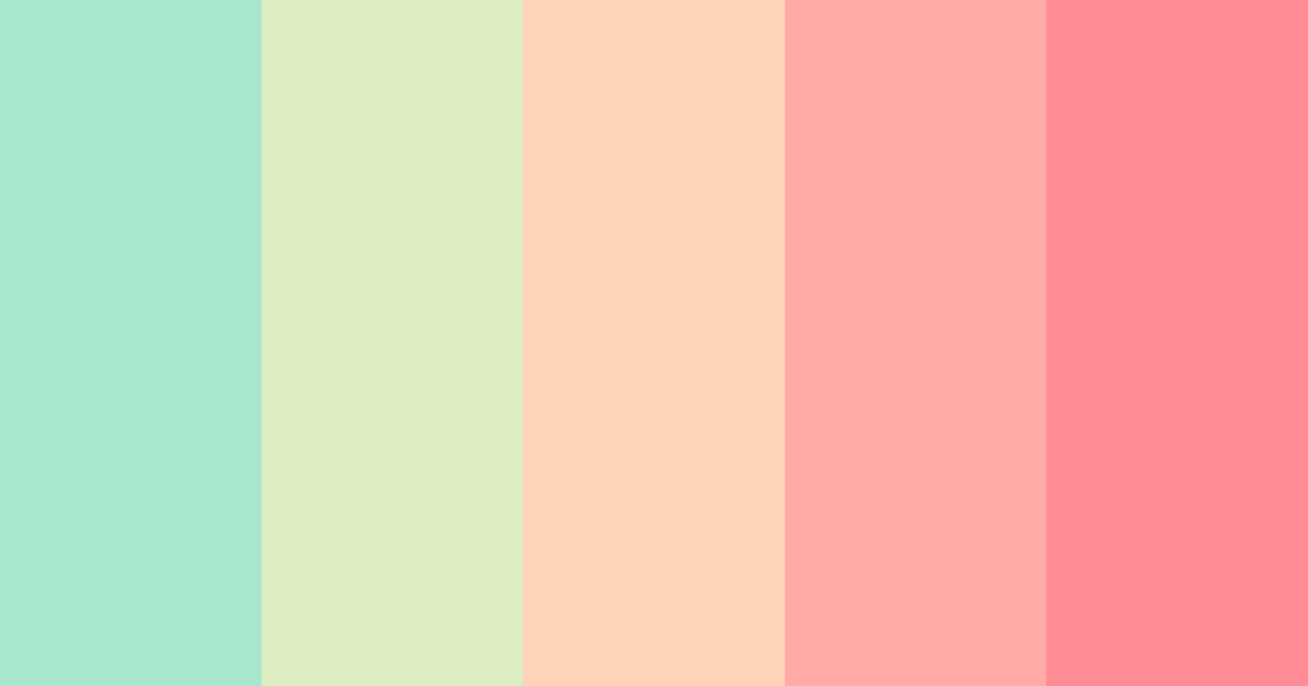 Color Palette: #A8E6CE, #DCEDC2, #FFD3B5, #FFAAA6, #FF8C94 – Colorway